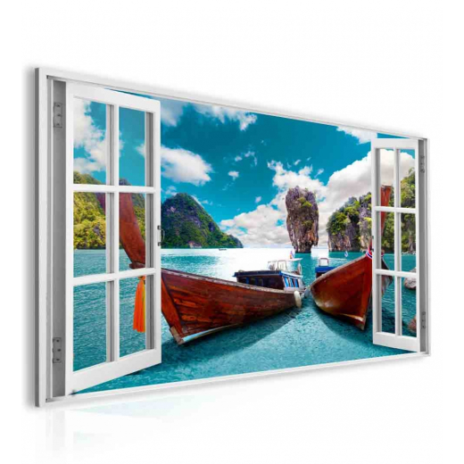 3D obraz Okno thajský Phuket, 30x20 cm | DESIGN OUTLET