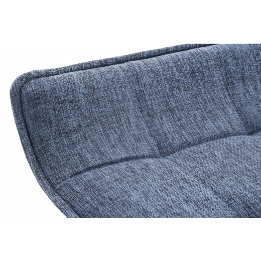 Barová stolička Madison, textil, modrá | DESIGN OUTLET