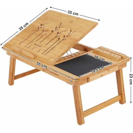 Stolík na notebook Henry II., 55 cm, bambus | DESIGN OUTLET