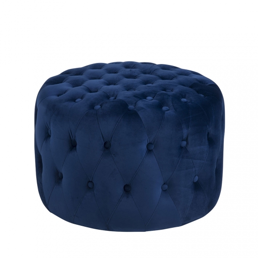 Taburetka čalouněná Ralton, 60 cm, tmavě modrá | DESIGN OUTLET