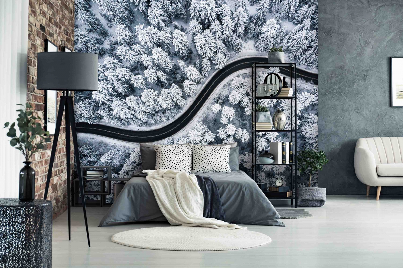 Tapeta Les z ptačí perspektivy, 288 x 200 cm | DESIGN OUTLET